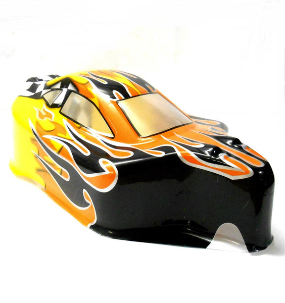 06027 66001 Off Road Nitro RC 1/10 Buggy Body Shell Flame V3 Uncut ...