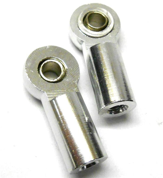 L4271 1/10 Scale M4 4mm Track Rod Ends x 2 Silver Anti-Clockwise Left ...
